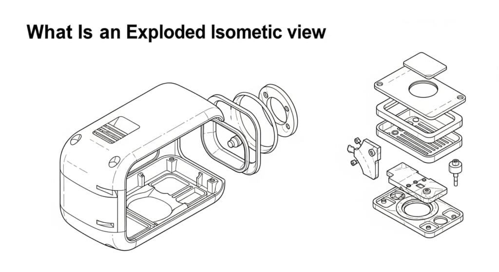 Exploded Isometric View Guide For Tech & Product Design
